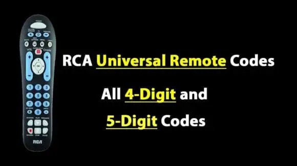 RCA Universal Remote Codes, List Of 4-Digit And 5-Digit Codes ...